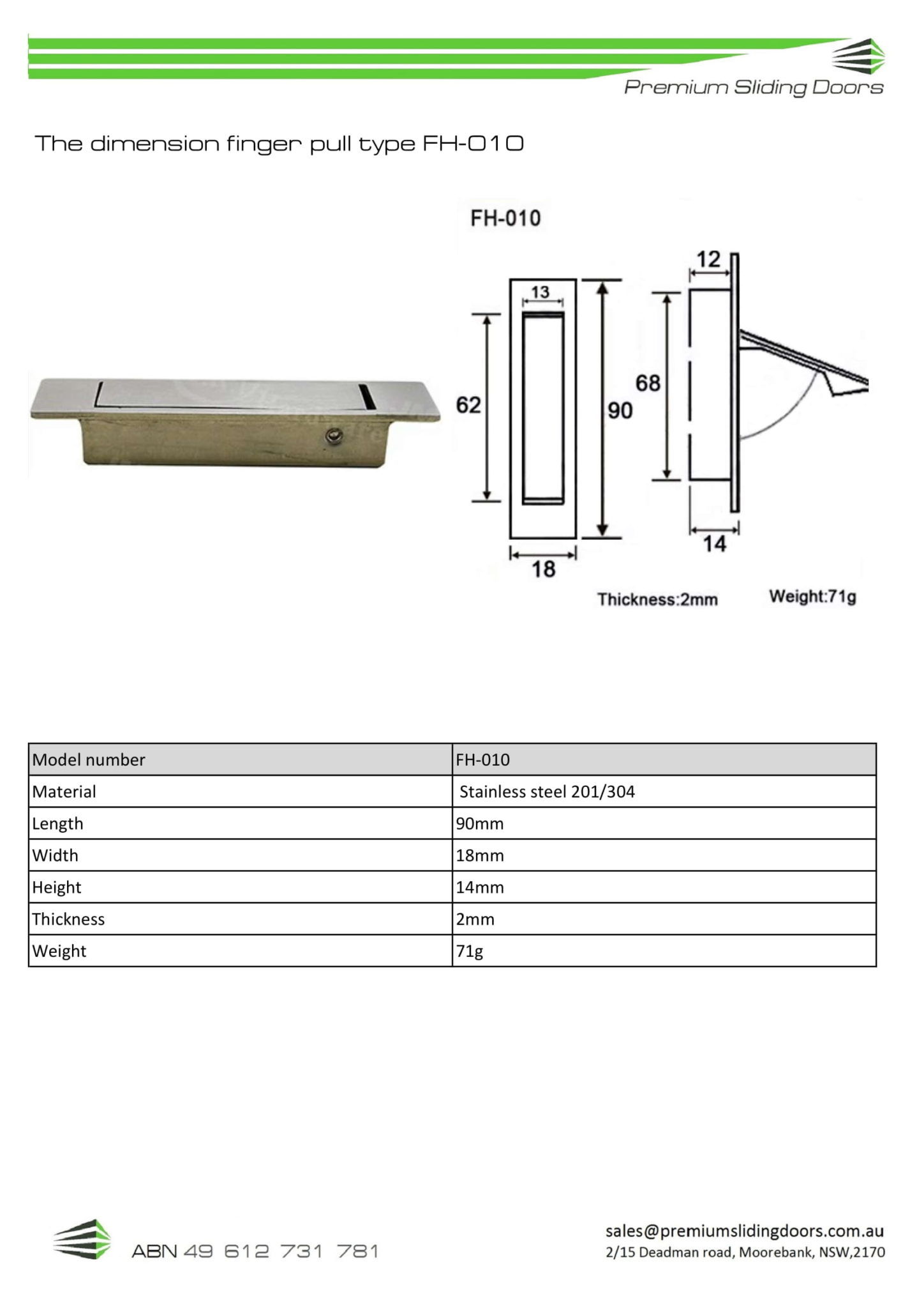 Drawings | Premium Sliding Doors Pty Ltd