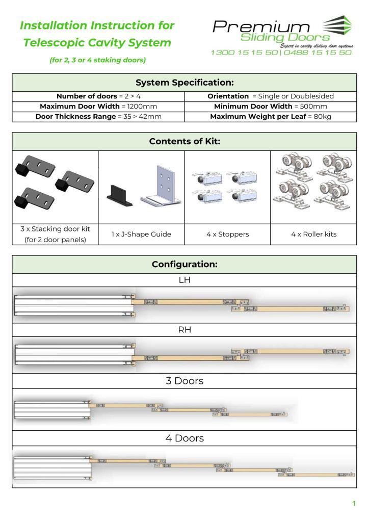 Drawings and Dimensions - Premium Sliding Doors - Sliding Door Systems