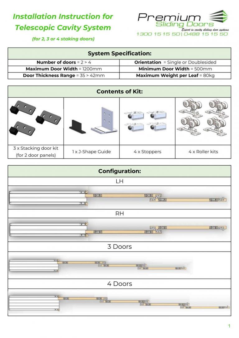 Drawings and Dimensions - Premium Sliding Doors - Sliding Door Systems