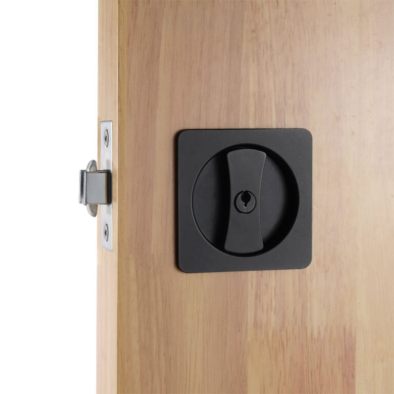 Premium Sliding Door Entrance Set Lock BLK | Premium Sliding Doors