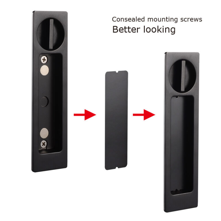Premium Sliding Door Privacy Set Lock Rectangular BLK | Premium Sliding ...